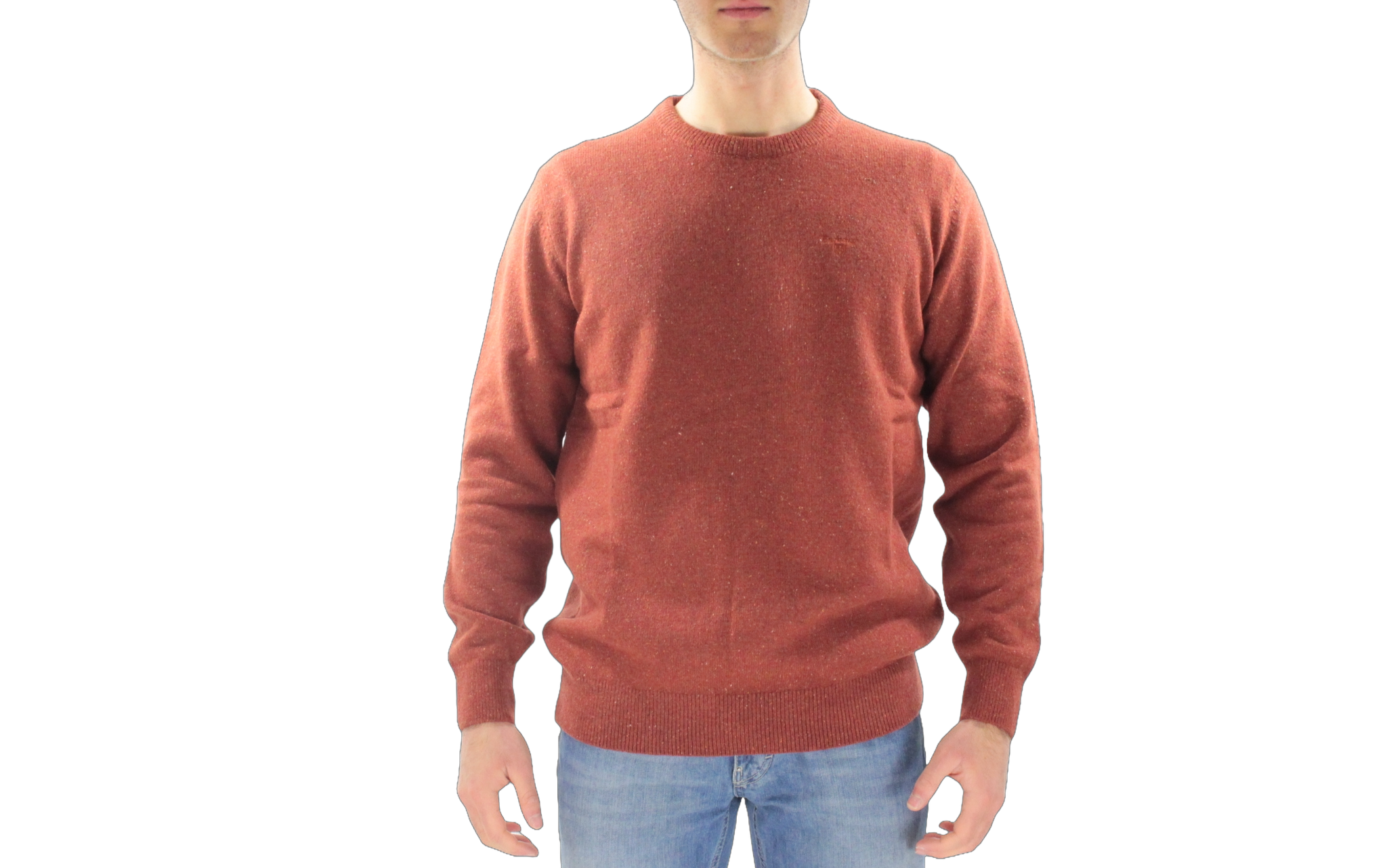 Barbour maglia girocollo uomo ruggine